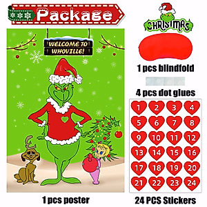 Jauntyhood Pin The Heart On The Christmas Game Christmas Games for Kids Christmas Party Games Christmas Games Party Outdoor/Christmas Games for The Christmas Party Decorations