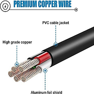 Guy-Tech 6ft AC Power Cord for Vizio 38" 5.1 Sound Bar Audio Wireless Subwoofer Soundbar