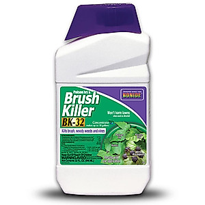 Bonide Poison Ivy & Brush Killer BK-32, 32 oz Concentrate, Completely Kills Roots without Harming Lawn and Grass