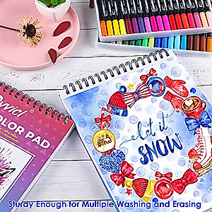 Dyvicl Watercolor Paper Pad 9"x12", Pack of 2, 35 Sheets Each(140 lb/300gsm), Cold Press, Spiral Watercolor Sketchbook for Painting, Drawing, Mixed Media, Acrylic, Art Paper for Kids Adults and Students