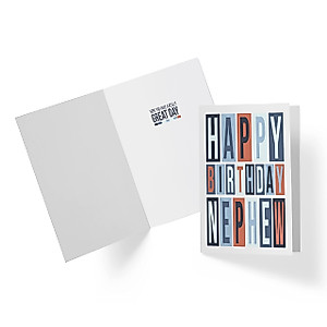 Sweet Birthday Card for Nephew, Large 5.5 x 8.5 Nephew Birthday Card, Happy Birthday Nephew Card, Birthday Card Nephew, Karto Happy Nephew