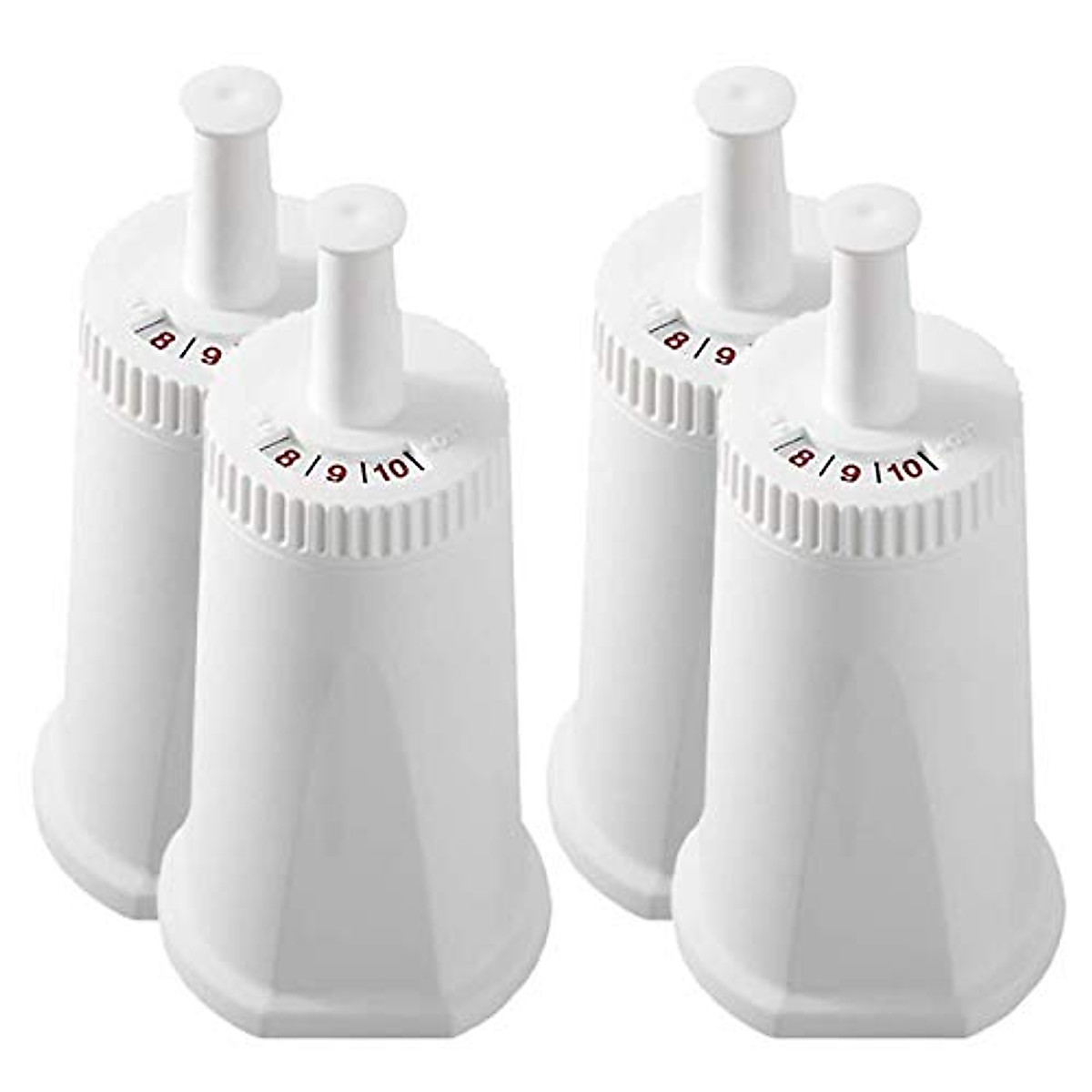 4 Pack Replacement Water Filter Compatible with Breville Sage Claro Swiss For Oracle Barista Bambino Espresso Coffee Machine Part #BES008WHT0NUC1