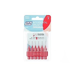 TePe Interdental Brush, 0.5 mm, Red, Blister Pack of 6