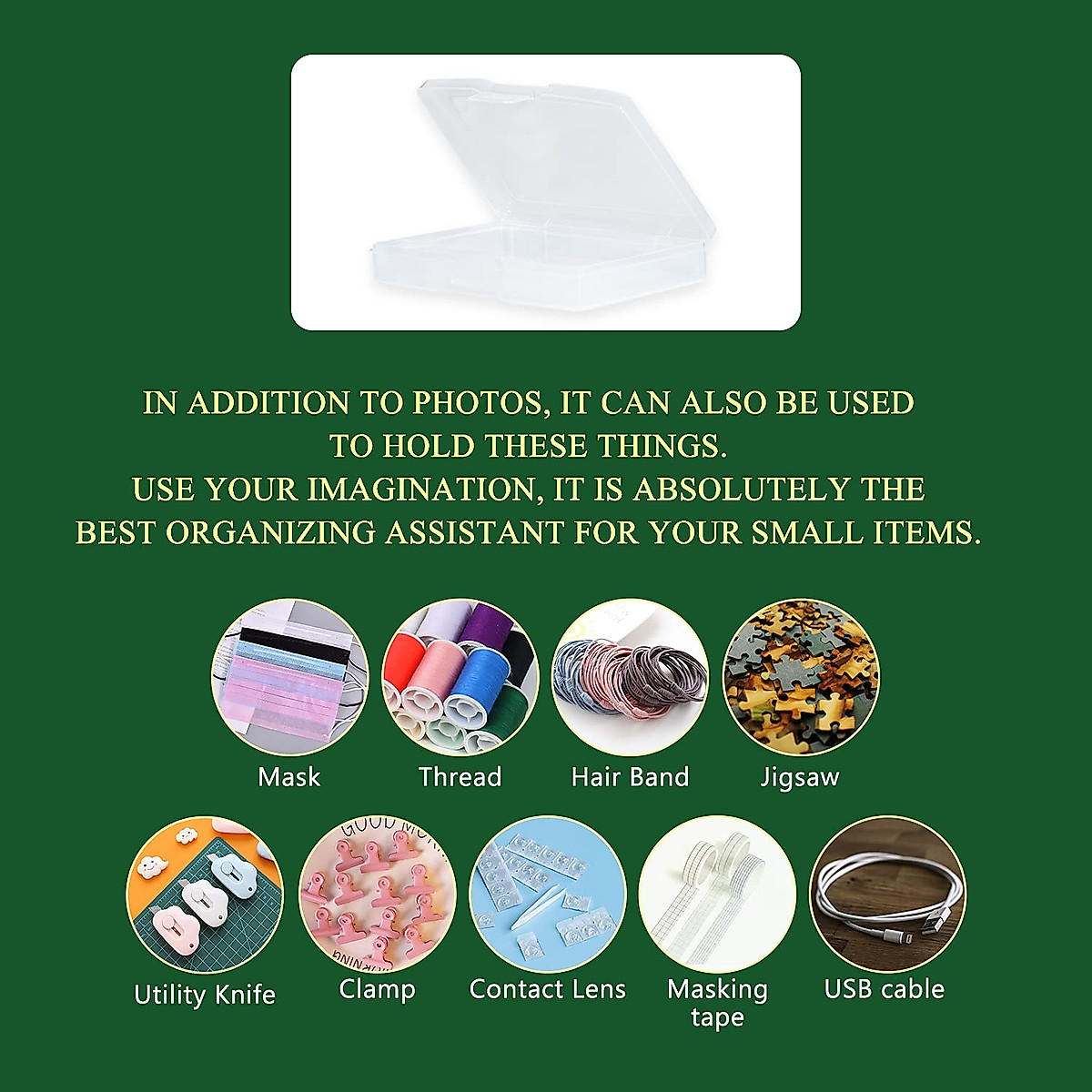 Party Club of America Transparent 5" x 7" Photo Storage Boxes - Photo Organizer Cases Photo Keeper Picture Storage Containers Box for Photos - 20 Pack (Clear)