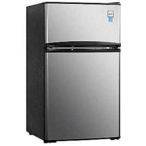Avanti RA31B3S 3.1 Cubic Foot 2-Door Counter-high Refrigerator/Freezer, 33.5" x 18.8" x 19.8", Black