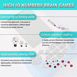 TEBIYOU Sudoku Electronic Brain Games Console for Kids Aldults Elderly with Two Million 9×9's Puzzles from Easy to Hard 3.5 Inches Eye Protection Screen (Blue)