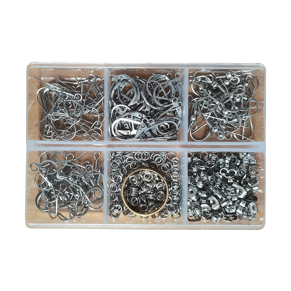 Stainless Steel Earring Hooks - 420 pcs Hypoallergenic Earring Making findings Parts Jewelry DIY Supplies Kits, with Earring Backs stoppers & Jump Ring