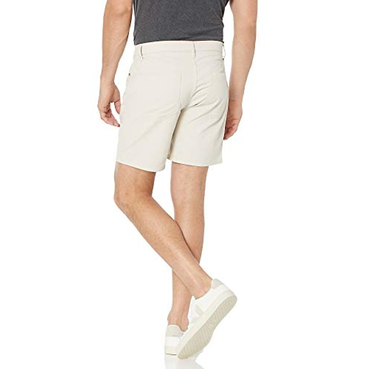 Amazon Essentials Men's Slim-Fit 7" Inseam Stretch 5-Pocket Short, Stone, 36