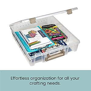 ArtBin 6955RK Super Satchel 1-Compartment Box, Art & Craft Organizer, 1-Pack, Translucent Blush