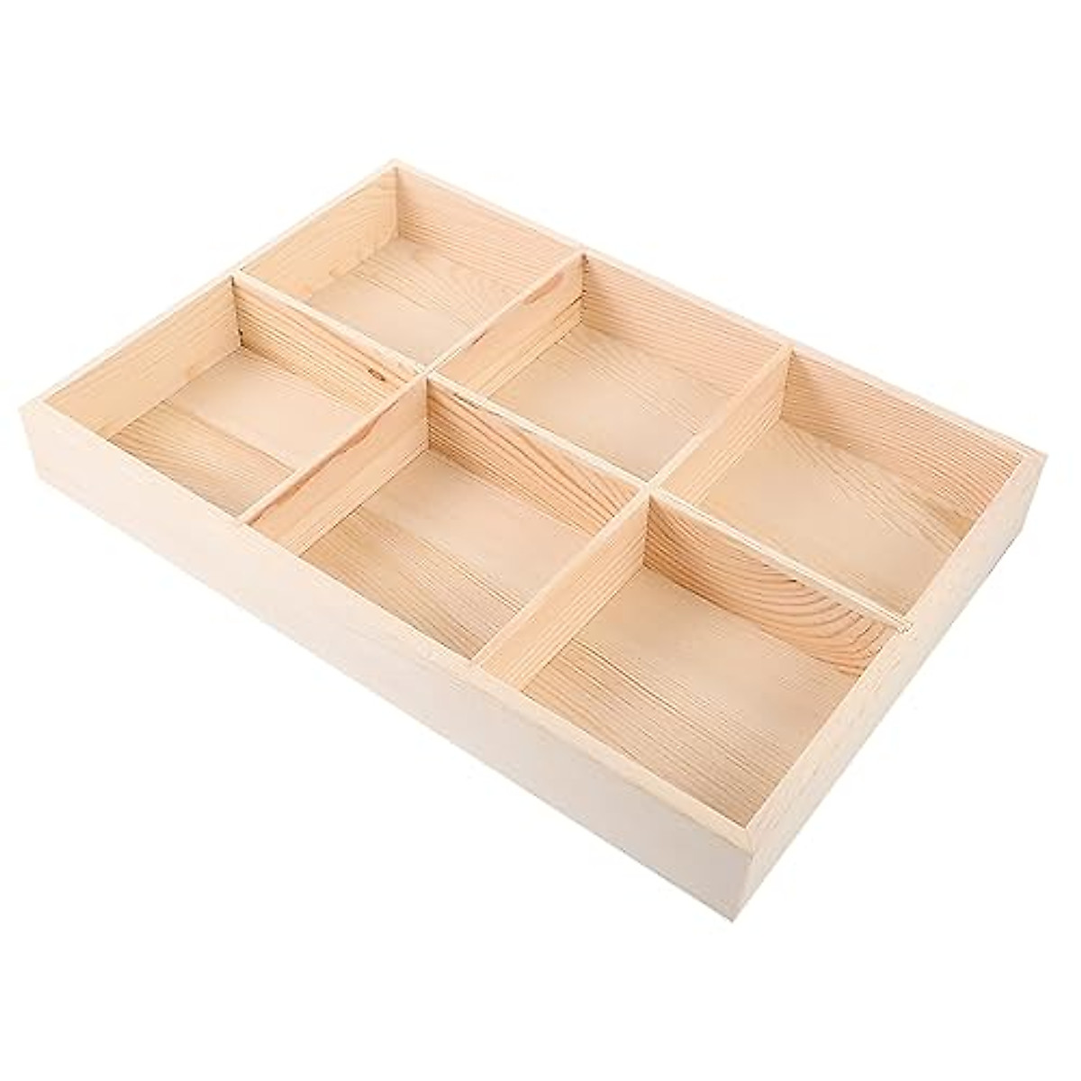 Tea Bag Holder Bamboo Tea & Food Storage Organizer Container Box 6 Compartment Tea Coffe Packet Box Wooden Sugar Bag Box for Tea Bags Coffee Snacks Sugar Sweeteners Small Packets