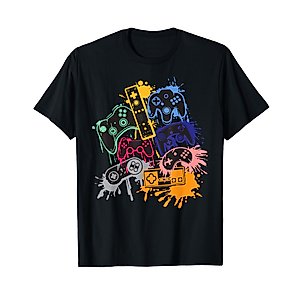 Control all the Things Video Game Controller Tee - Men's Black Short Sleeve Classic Fit T-Shirt - Small