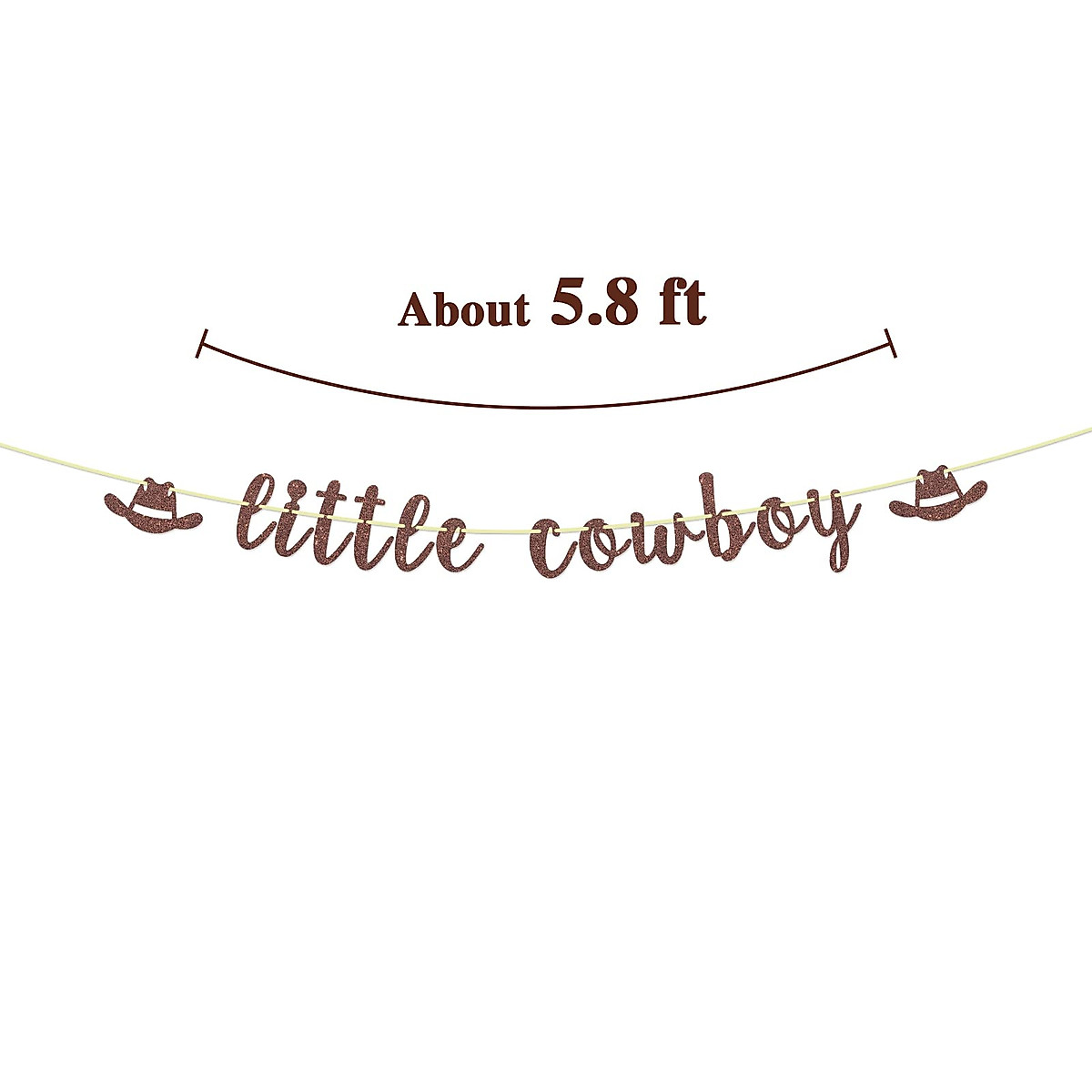 Lingtoolator Little Cowboy Banner - Western Cowboy Banner for Little Boy Birthday, Baby Shower / Gender Reveal / Boy Birthday Party Decorations