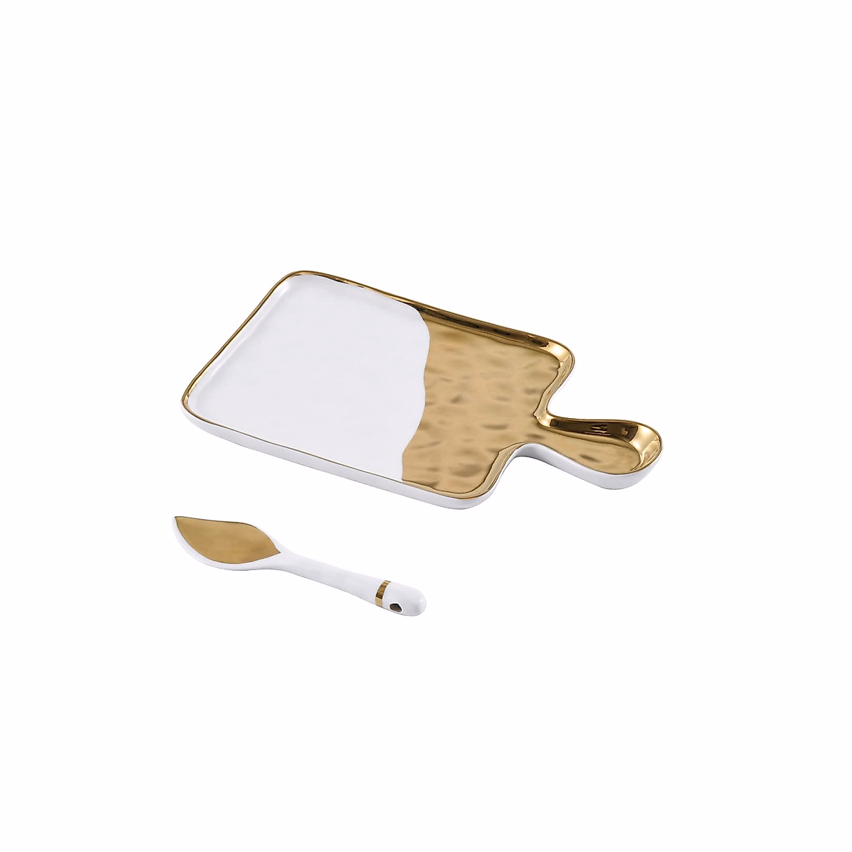 Pampa Bay Get Gifty White and Gold Porcelain Serving Tray