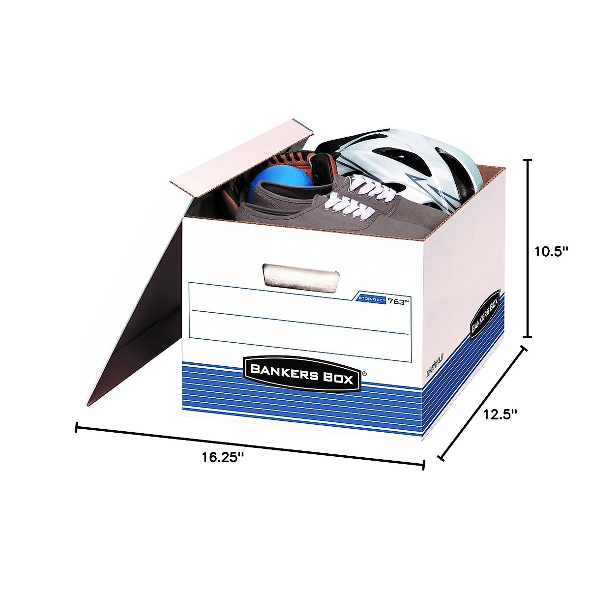 Bankers Box 0076315 STOR/FILE Medium-Duty Storage Boxes, FastFold, Lift-Off Lid, Letter/Legal, Pack of 20