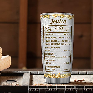 wowcugi Personalized Christian Gifts For Women Christians Inspirational Tumbler 20oz 30oz Jewelry Drawings Stainless Steel Insulated Tumblers Coffee Travel Mug Spiritual Jesus Religious Gift