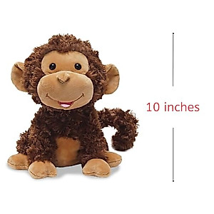 Cuddle Barn - Crackin' Up Coco | Super Soft Animated Twirling Moving Monkey Stuffed Animal Plush Toy | Spins Around Making Monkey Sounds, 10 Inches