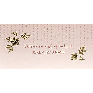 Dayspring Baptism Greeting Card for Baby Girls (Baby Feet) (0399RZA1004)