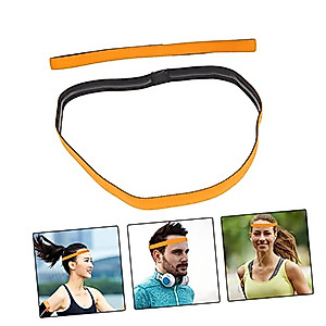 Unomor 2pcs Antiperspirant Sports Headband Sweat Headband scrunchies for Women Football Sweatband Workout White Soccer Ball Running Headbands Fitness Comfortable Supplies Polyester