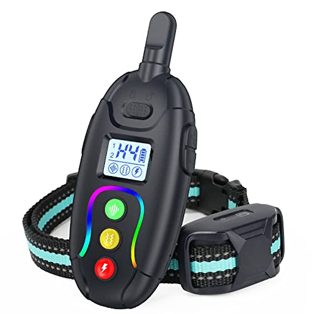 GHORA RS1 Dog Training Collar w/Remote 1200Ft Control Range, Dog Shock Collar 3 Modes, Beep, Vibration and Shock,Rechargeable Waterproof Trainer E-Collar,for Small Medium Large Dogs(8-150lbs)