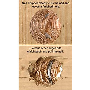 WoodOwl 03712 Tri-Cut 15/16-Inch by 7-1/2-Inch Nail Chipper Auger Bit