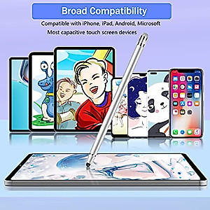 Stylus Pens for Touch Screens (5 Pcs), CPKEON Capacitive Stylus 2 in 1 Precision Stylus Pens with 6 Extra Replaceable Tips for iPad iPhone Tablets Samsung Galaxy All Universal Touch Screen Devices
