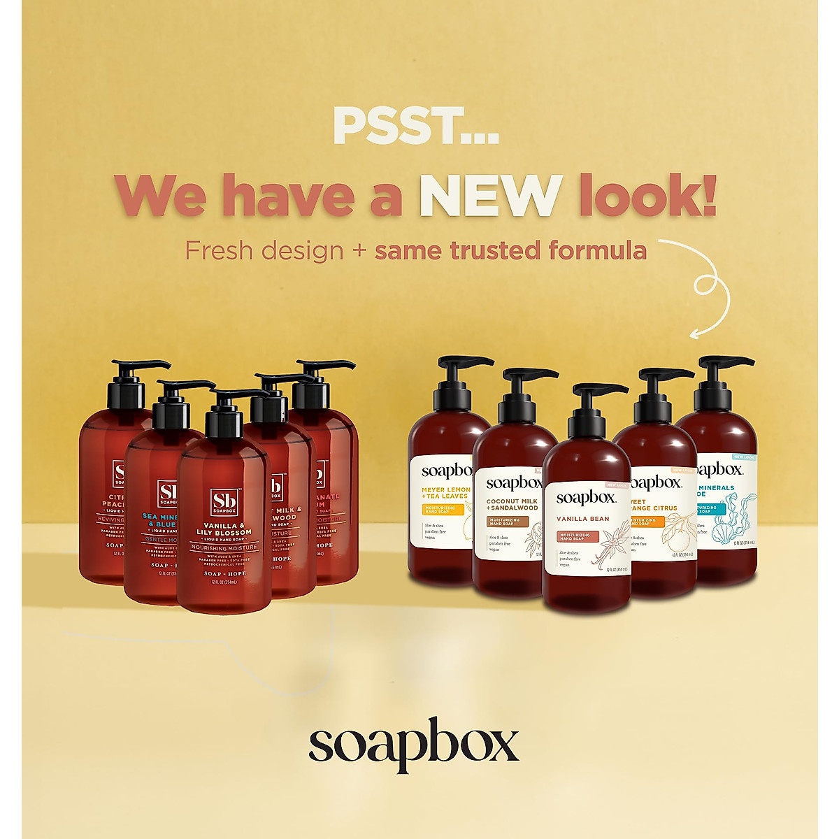 Soapbox Liquid Hand Soap, Coconut Milk & Sandalwood, Gentle & Moisturizing Hand Wash for Kitchen and Bathroom, Vegan & Cruelty Free Scented Hand Soap 12 Ounce Pump Bottles (Pack of 3)