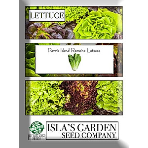 "Parris Island" Romaine Lettuce Seeds for Planting, 1000+ Heirloom Seeds Per Packet, (Isla's Garden Seeds), Non GMO, Botanical Name: Lactuca Sativa, Great Home Garden Gift