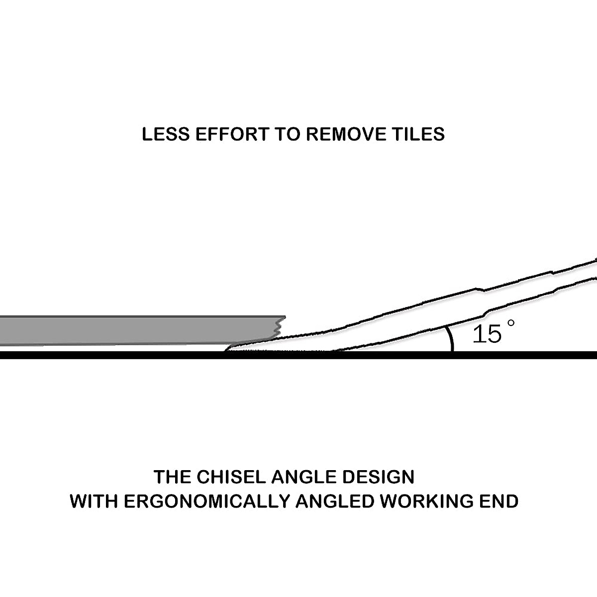 Monkey King Bar- SDS PLUS Bits 3-In Wide Cranked Angled Tile Removal Chisel&SDS Chisel Floor Scraper (10"x3")