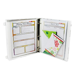 UniKeep Greeting Card Planner and Organizer - Month by Month - Reusable Card Storage - Never Forget Birthdays, Anniversaries, and Weddings - 1.5" Large Capacity - Fully Enclosed 3 Ring Binder Kit