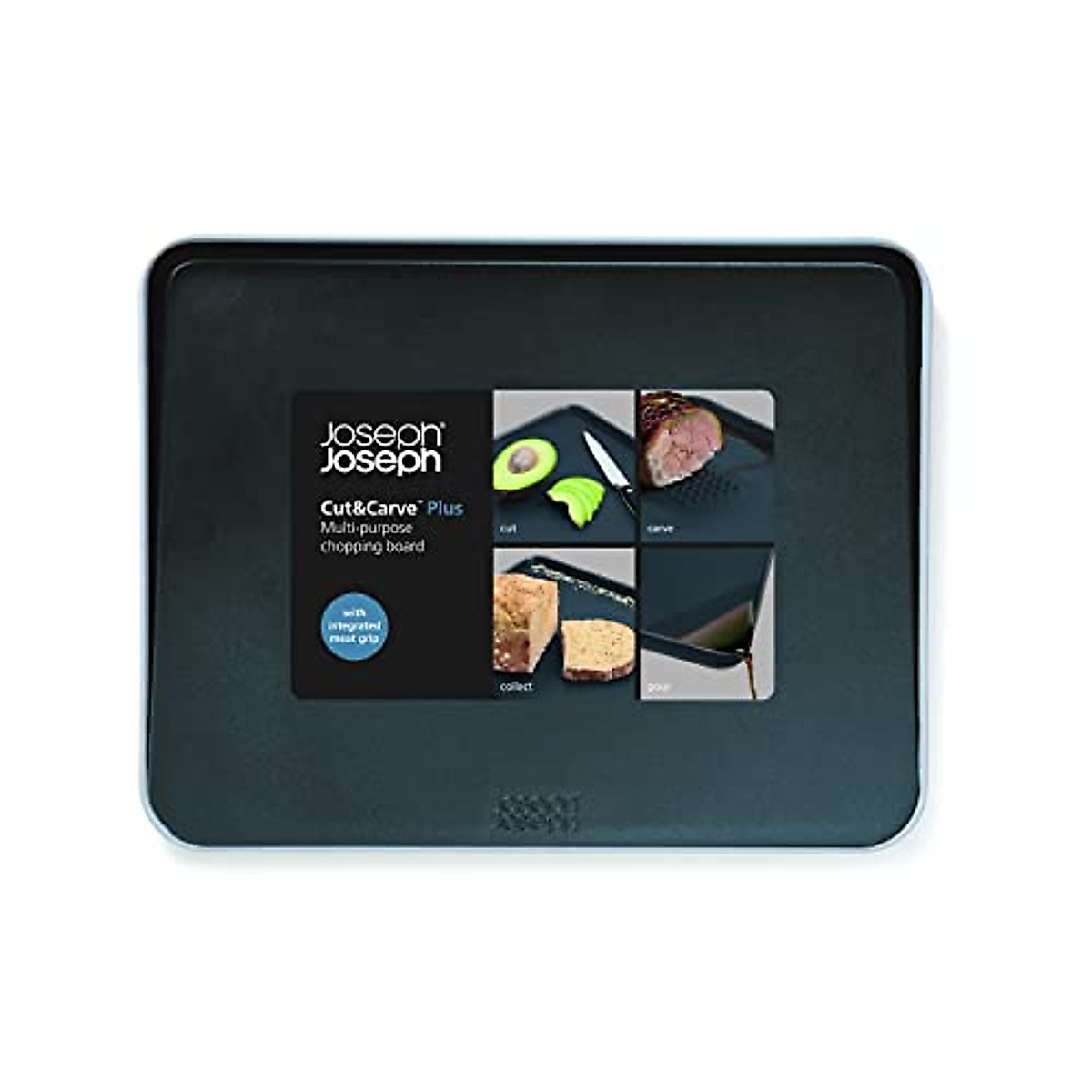 Joseph Joseph 981001 Cut&Carve Plus Plus Chopping Board, Large, Sky