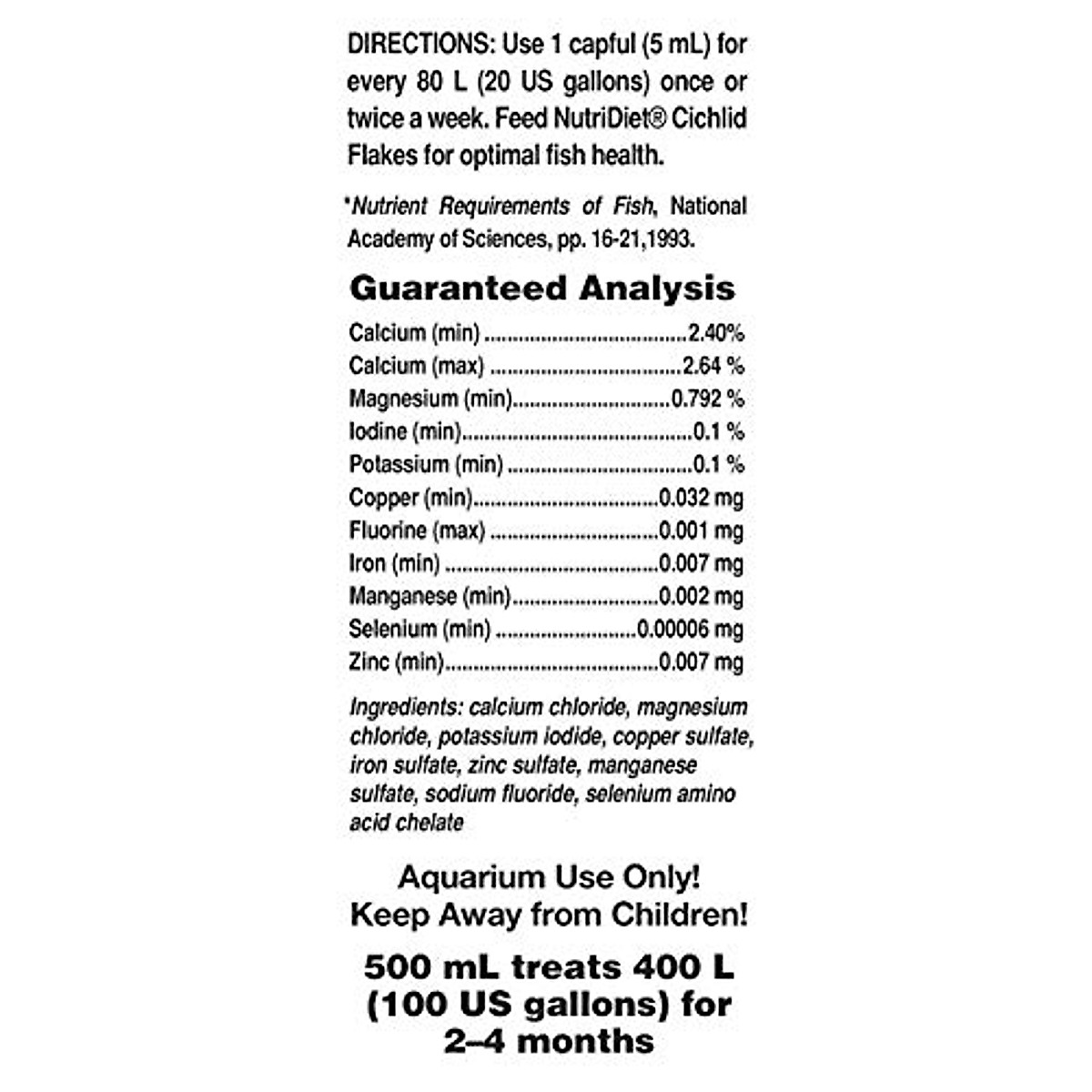 Seachem Cichlid Trace Elements 500ml