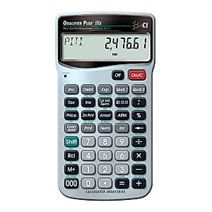 Calculated Industries 3415 Qualifier Plus IIIx Advanced Real Estate Mortgage Finance Calculator | Simple Operation | Buyer Pre-Qualifying | Solves Payments, Amortization, ARMs, Combos, FHA, VA, More