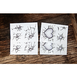 Tattoocrew 2 x Broken Doll Temporary Tattoo Halloween Costume for Men and Women, Adult, Face Sticker