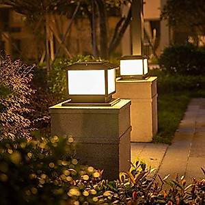 ZZYJYALG Pillar Light Solar Pillar Light Light Waterproof Outdoor Home Garden Solar Lights Door