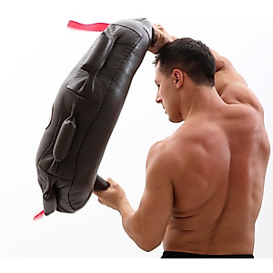 Bulgarian Bag Suples Original - Leather Size M(26lbs), Made by Suples, Including The Instructional Video from The Inventor Coach Ivan Ivanov (Wrestling, Fitness)