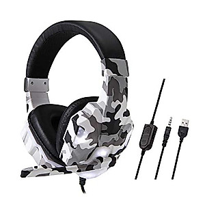 Camouflage PS4 Headset Bass Gaming Headphones For PC Mobile Phone