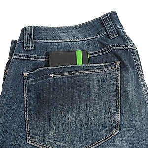 CKLT Men's Fashion Magic Money Clip Leather Minimalistic Slim Wallet Green