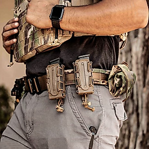 Dump Pouch Tactical Belt Molle Mag Pouches,Roll Up Foldable Recovery Utility Magazine Tool Waist Storage Bag.