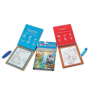 Melissa & Doug On the Go Water Wow! Reusable Color with Water Travel Toy Activity Pad with Chunky Water Pen 3-Pack (Dinosaurs, Adventure, Space) - FSC Certified