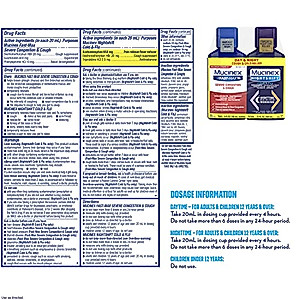 Mucinex Maximum Strength Severe Congestion & Cough & Nightshift Cold & Flu Liquid For Multi-Symptom Relief, 6 Fl Oz (Pack of 2)