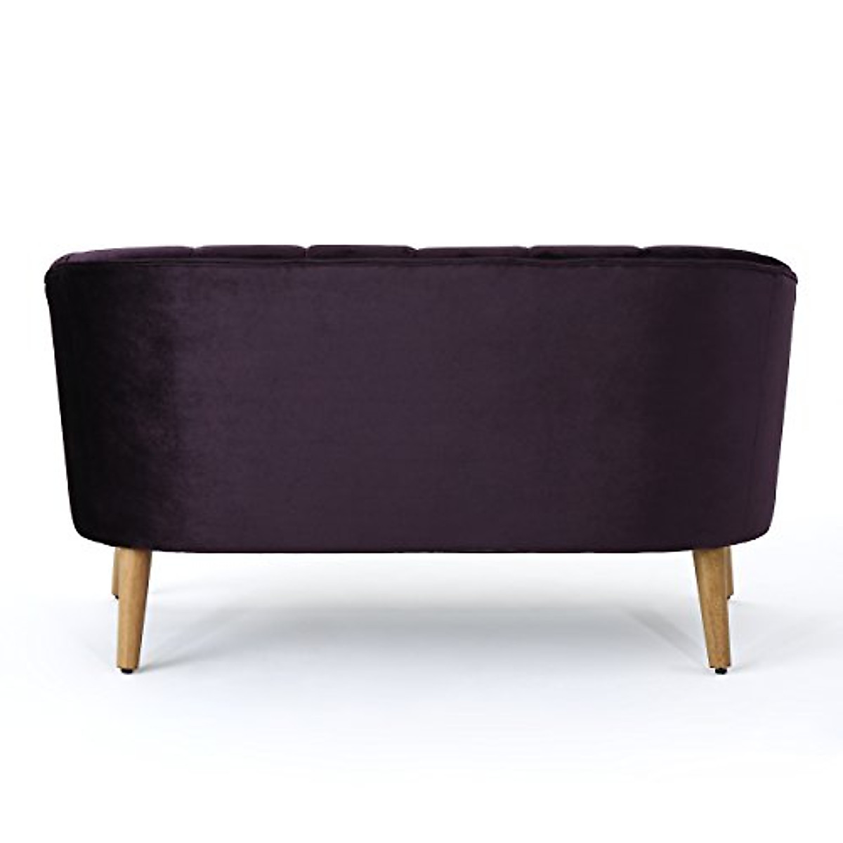 Christopher Knight Home Amaia Modern Velvet Sofa, Blackberry / Walnut