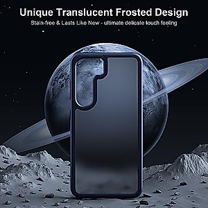 Raelmila Designed for Samsung Galaxy S23 Case, [10 FT Military Grade Drop Protection] Shockproof Translucent Slim Protective Matte Hard Back Cover Phone Case for Galaxy S23 Case 6.1", Blue