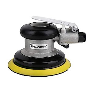Valianto 5" Air Random Orbital Sander, Dual Action Pneumatic Orbit Orbit Polisher Pro Grinding Sanding Tools Silver