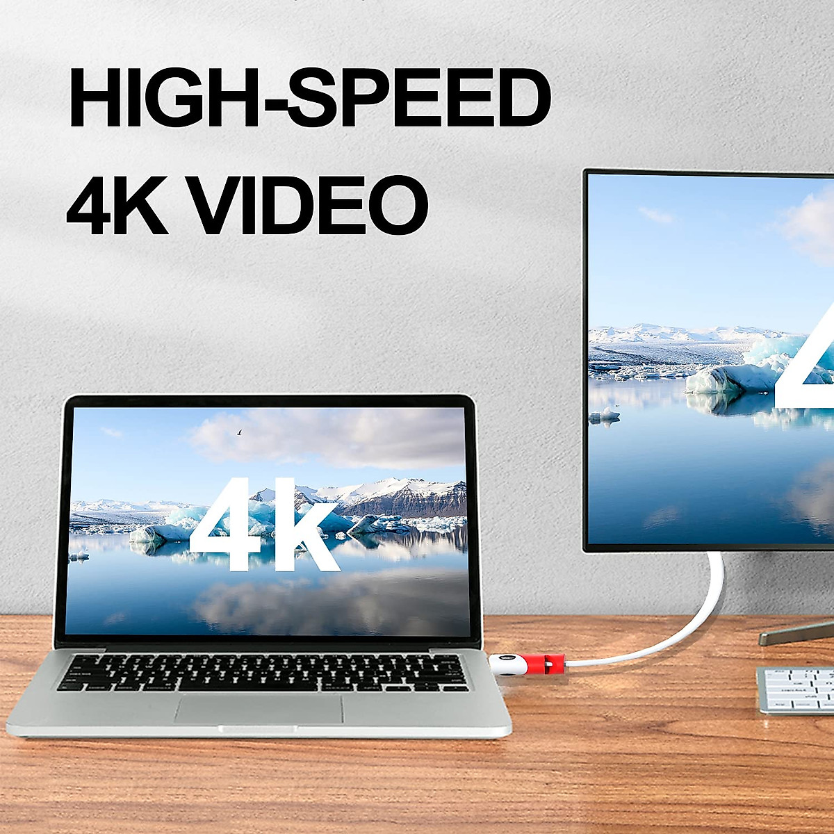 Tainston Flat High Speed HDMI Cable (50 Feet) Support 4K 2160P,3D,1080P,Audio Return Channel