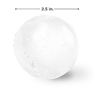 ZOKU Set of 2 Silicone Ice Sphere Molds, Stackable 2.5-Inch Ice Ball Makers, Keep Drinks Colder Longer with Less Dilution, Leak-free, Easy-Release, Black