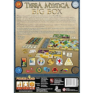 Capstone Games Terra Mystica: Big Box - Contains: Terra Mystica: Base Game, Fire & Ice Expansion, Merchants of The Seas Expansion by Automa Factory. Ages 14+, 1-5 Players, 30 Min Per Player