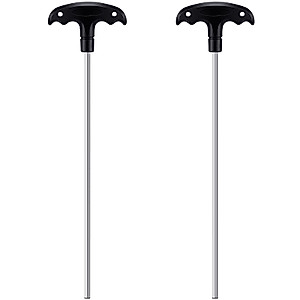 Honoson 2 Pieces T Handle Hex Key for Safety Iron Hex Key for Swimming Pool Cover Deck, 13 Inches, Black