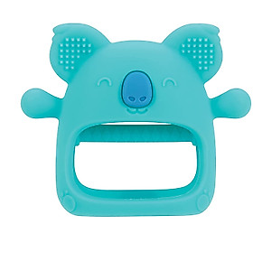 Nuby Silicone Wrist Grip Teething Mitten - 3+ Months, 2 Count (Koala and Hippo)
