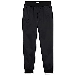 Amazon Essentials Women's Slim Fit Jogger Scrub Pant (Available in Plus Size), Black, Large