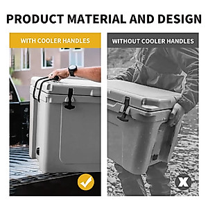 Gnellkoor Marine Grade Polyester Cooler Handles for YETI & RTIC Coolers, 2 Pack, Replacement for Part #20110010014